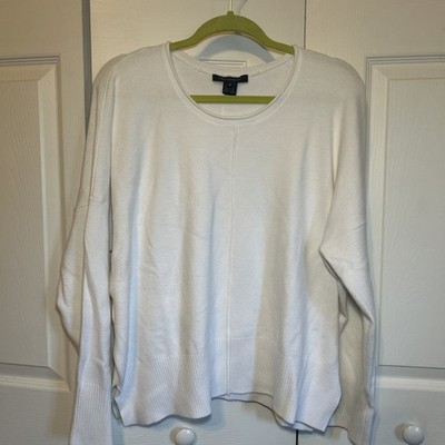 French Connection Women's Sweater Size XL White Pullover Long Sleeve ...