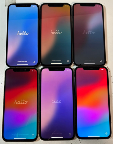 Lot of 6 Apple iPhone 12 Pro 128GB Fully Unlocked 5 LIGHT BURN/1 BLACK ...