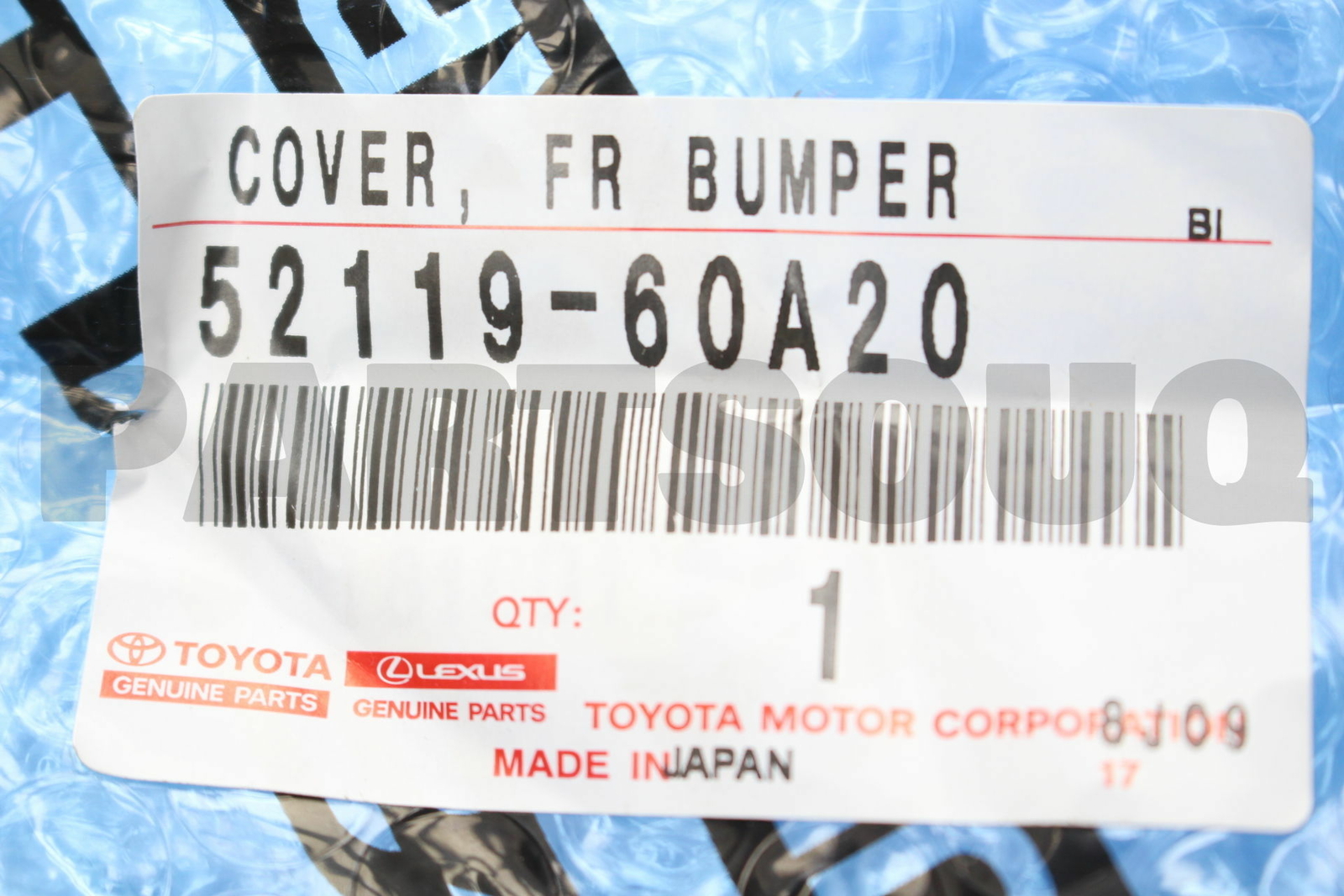 5211960A20 Genuine Toyota COVER, FRONT BUMPER 52119-60A20 | eBay