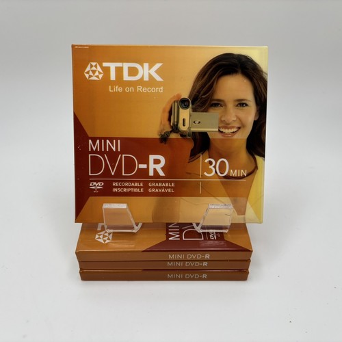 *LOT OF 4* TDK Mini DVD-R Recordable Discs 1.4 GB 30Min 2008 - Brand ...