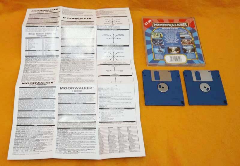 VINTAGE 1989 80s COMMODORE AMIGA CBM MICHAEL JACKSON'S MOONWALKER GAME ...