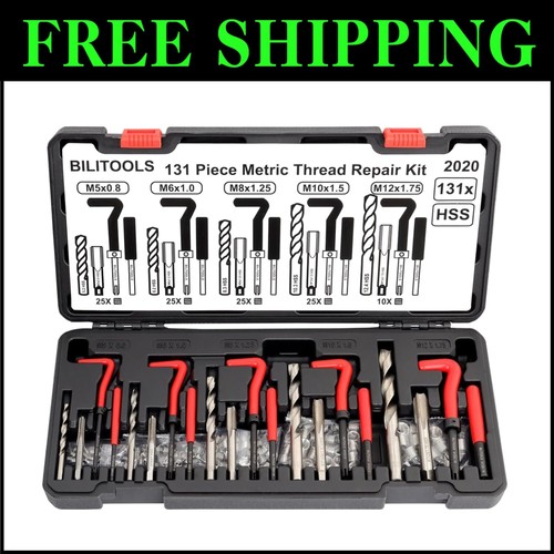 Complete Metric Thread Repair Kit - 131PC HSS Tools for Automotive ...