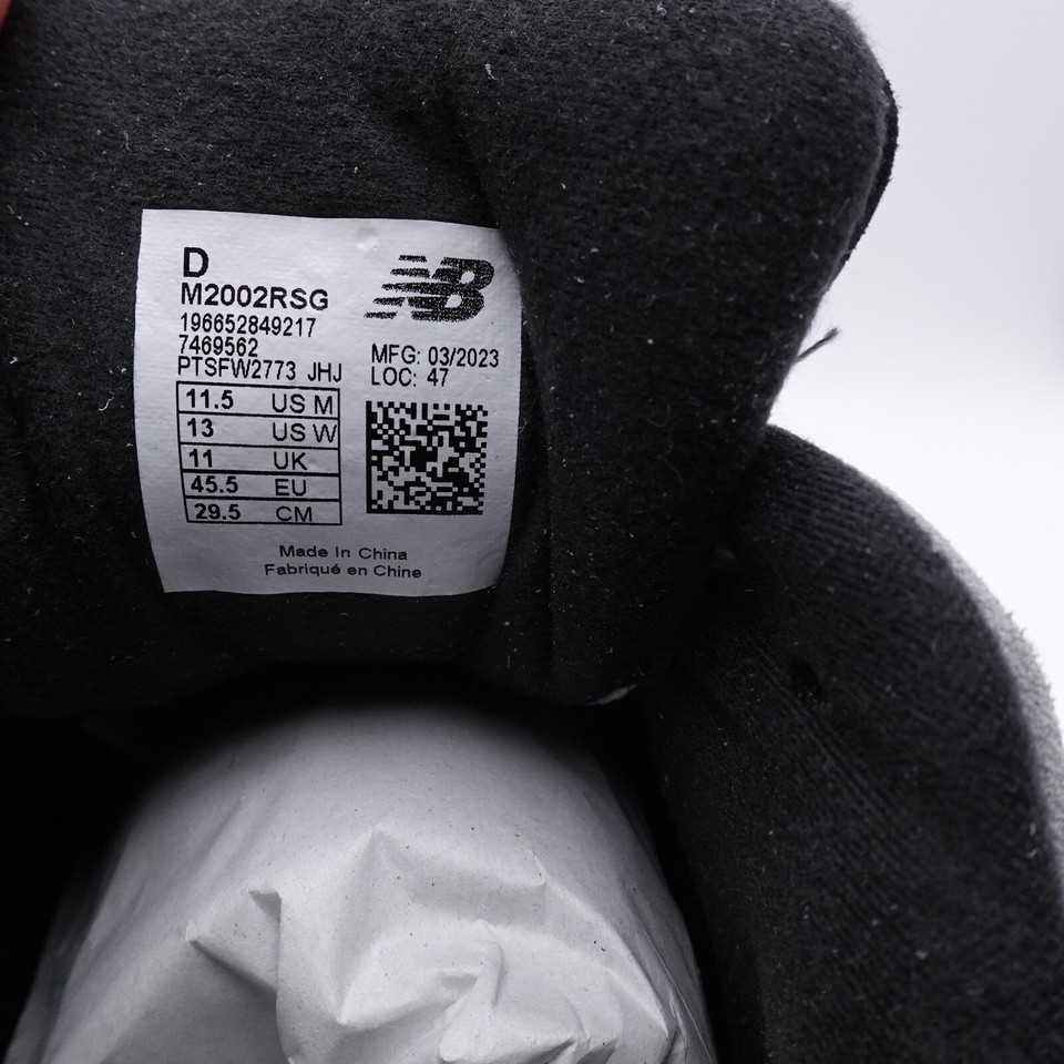 Size 11.5 Men's New Balance 2002R Sneakers M2002RSG Slate Grey/Black ...