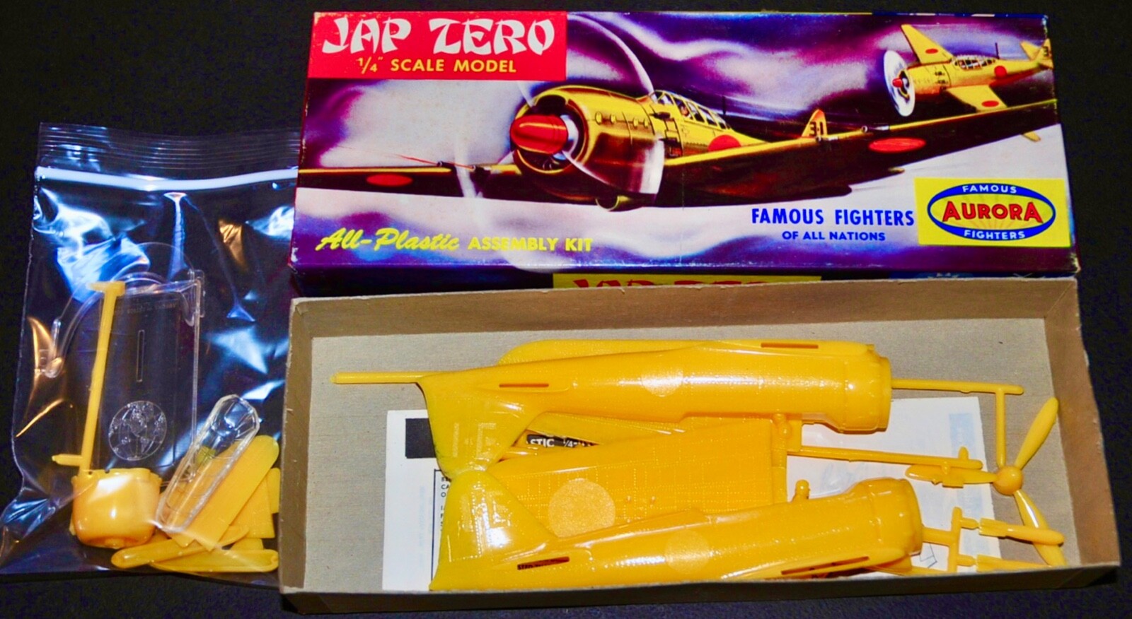 AURORA KIT NO. 88A-69 FAMOUS FIGHTERS JAP (JAPANESE) ZERO, 1956 MODEL ...