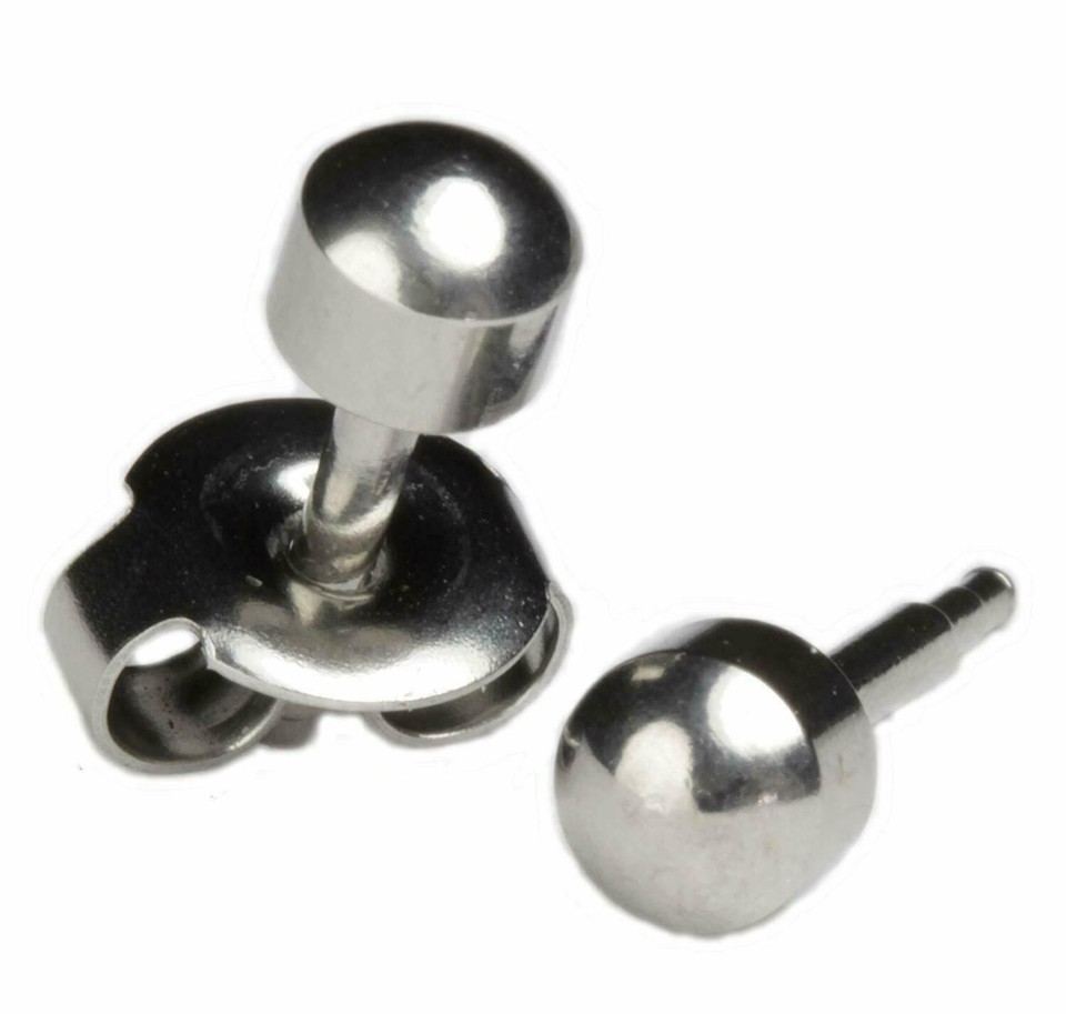 Sterilized Hypoallergenic Stud Earrings White Surgical Steel Multi ...