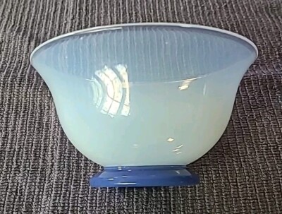 RARE - Fry Foval 4.5" Berry Saucer Bowl Delft Blue Foot (C1-3) | eBay