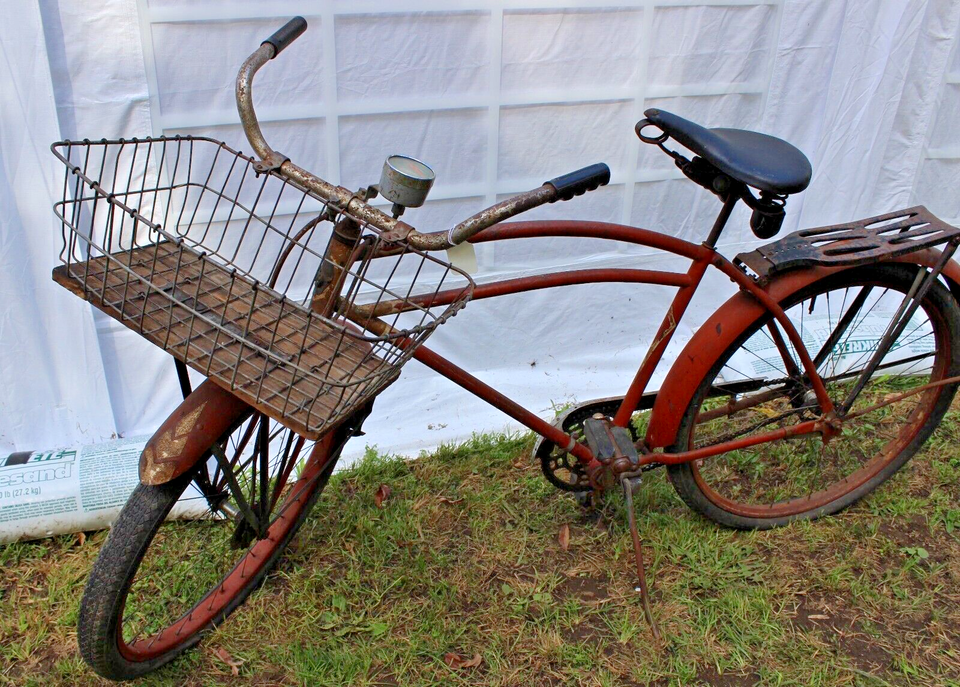 Antique 1935 Rollfast Mens Pre War Moto Bike Vintage Bicycle Complete ...
