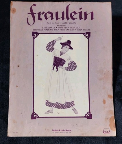 Fraulein Words And Music By Lawton Williams David Allan Coebig 3 ...