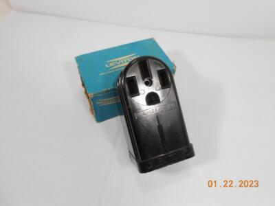 Vintage Leviton Surface Receptacle 50A 125/250V Art Deco Bakelite ...
