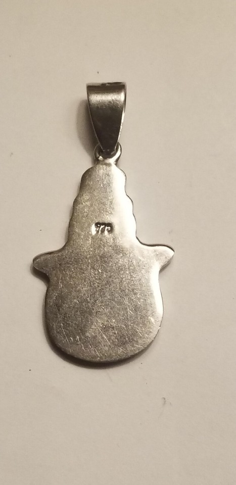 VINTAGE STERLING SILVER SNOWMAN PENDANT CHRISTMAS HOLIDAY | eBay