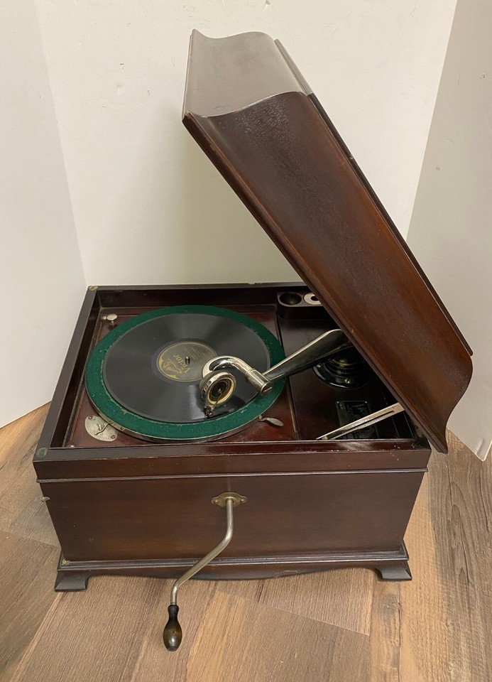 Victor VV-1X Victrola Tabletop 78 RPM Record Crank Phonograph ~ Nice ...