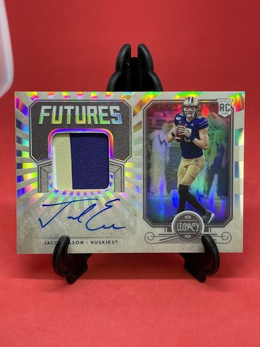 2020 Legacy Futures Jacob Eason Rookie Patch Auto 20/149 3 Color Patch ...
