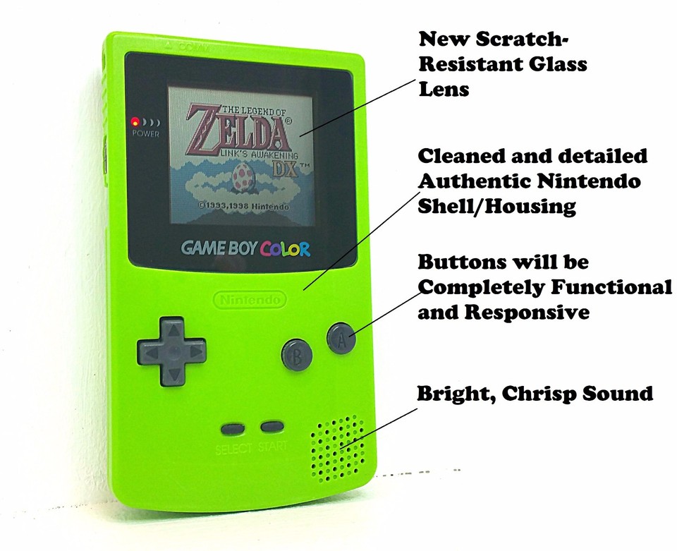 *AUTHENTIC* *RESTORED* ORIGINAL NINTENDO GAMEBOY COLOR CONSOLE *NEW ...