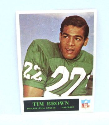 Tim Brown - Eagles Halfback - Philadelphia 1965 #130 - Mint | eBay