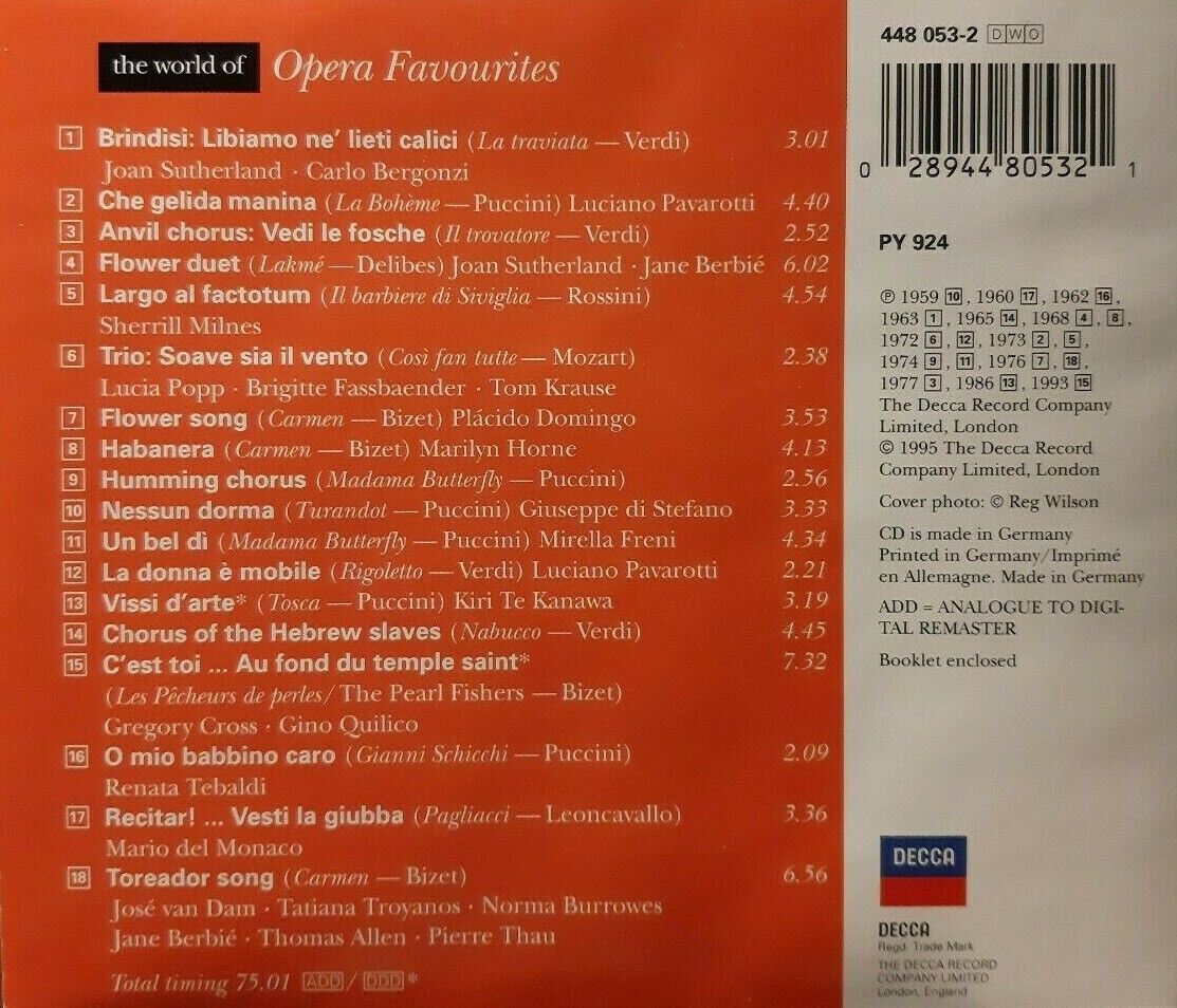 The World of Opera Favourites | eBay Australia