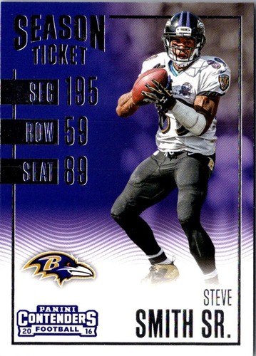 2016 Panini Contenders Steve Smith Sr. #79 Baltimore Ravens Football ...