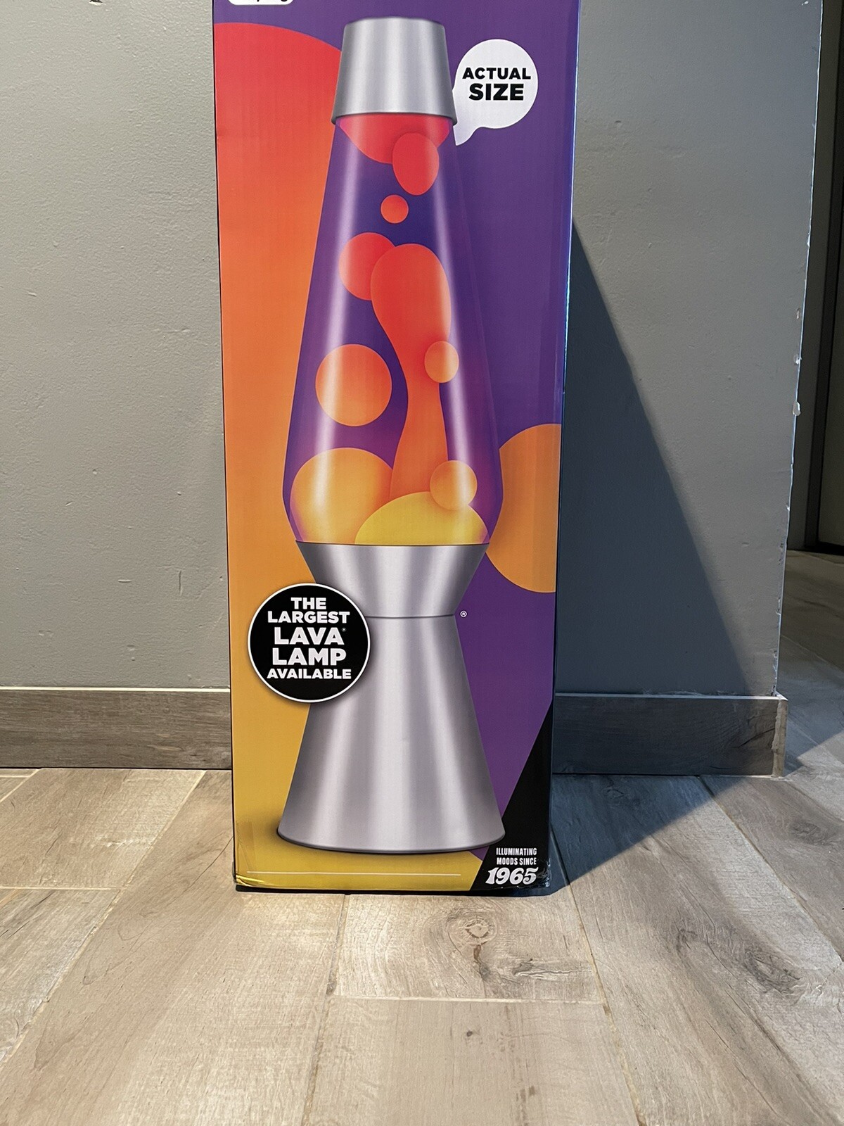 Lava® Lamp Grande 27" - Yellow Wax/Purple Liquid/Silver Base & Cap [New ...