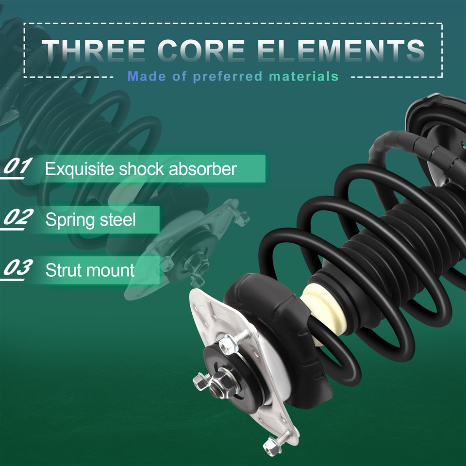 2x For Volvo S60 / S80 / V70 Front Complete Struts With Coil Spring ...