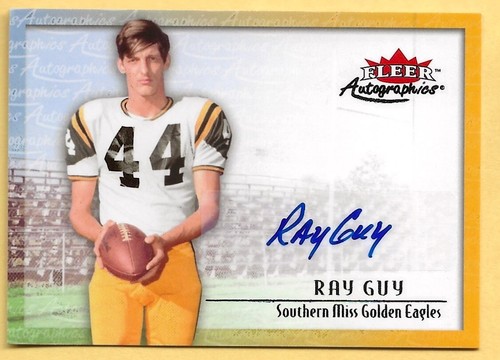Ray Guy 2012 Fleer Retro Autographics Autograph | eBay