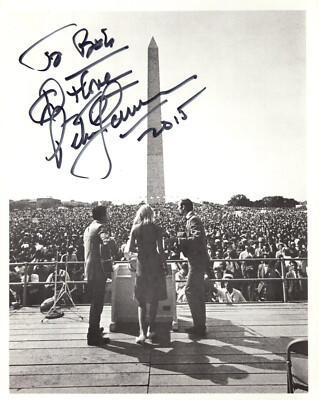 PETER YARROW HAND SIGNED VINTAGE 8x10 PHOTO+COA IN CONCERT IN DC TO BOB ...