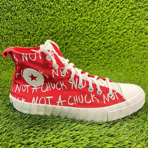 Converse UNT1TL3D Hi Not A Chuck Mens Size 10 Red White Athletic Shoe ...