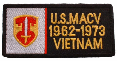 VIETNAM BADGE U.S. MACV 1962-1973 Embroidered Shoulder Patch 4-1/4 ...