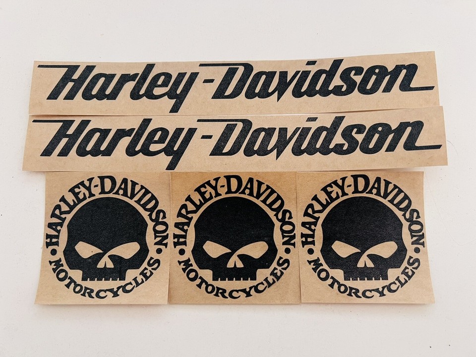 5 PCS Harley Davidson Willie G Skull & Signature Vinyl Sticker decals ...