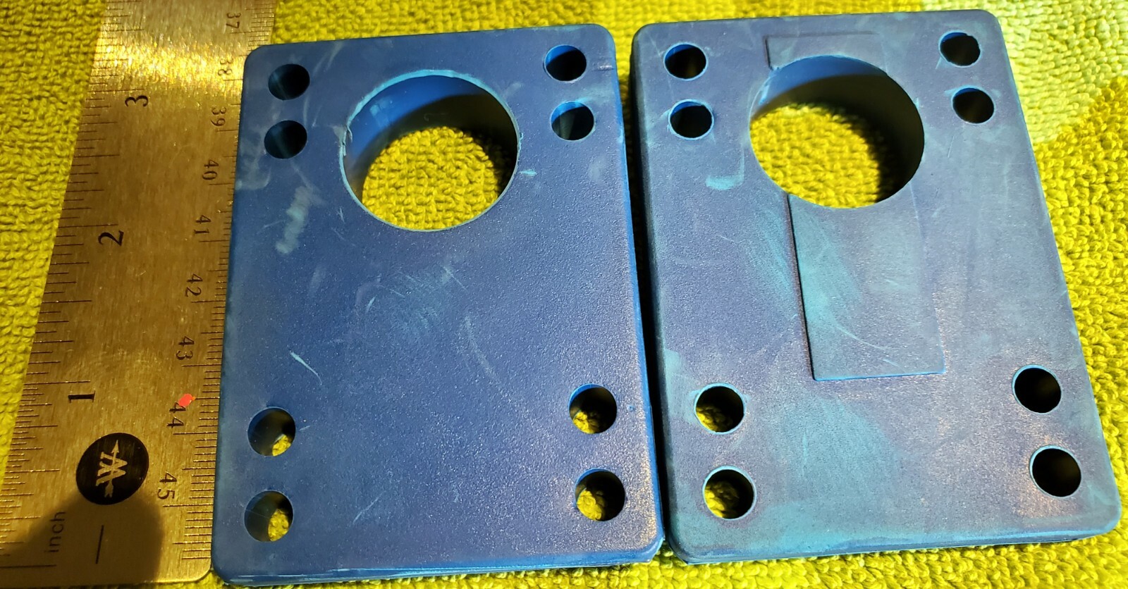 Slant Longboard Wedge Risers - Black, Red, Blue - Angled Riser Pads ...