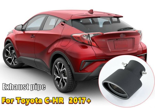Black Rear Exhaust Muffler Tip End Pipe Trim Steel For Toyota C-HR CHR ...