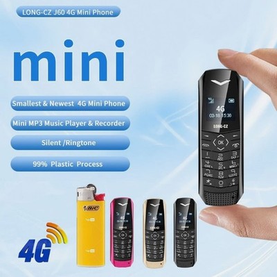 J6 Unlocked world's smallest 4G Simple Mini Mobile Cell Phones Card ...