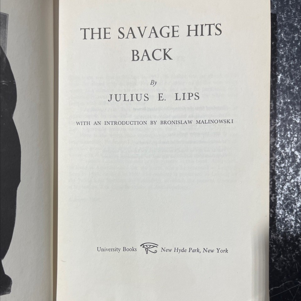 the savage hits back book, by julius e. lips, 1966 Hardcover | eBay