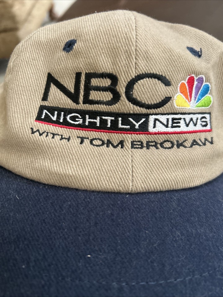Vintage New NBC Nightly News with Tom Brokaw promotional baseball cap ...