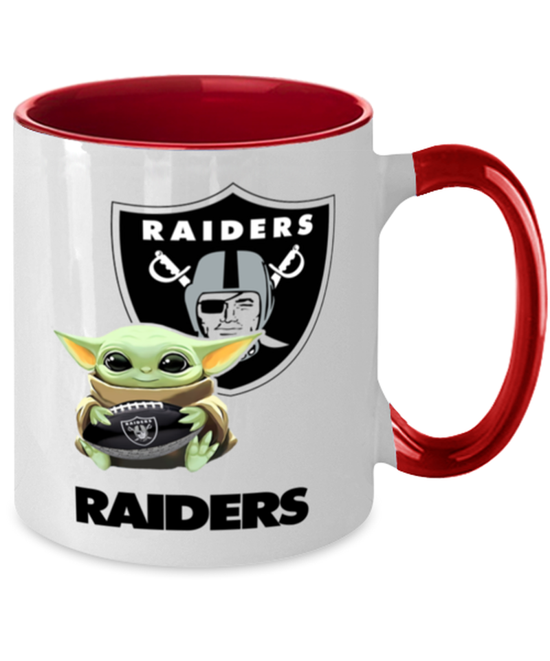 RAIDERS Coffee Mug, Pink Two Toned Las Vegas RAIDERS Yoda Coffee Mug ...
