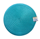 PLACEMATS Blue Round 14.96 Diameter 98% Polypropylene 2% Polyester 4 PC ...