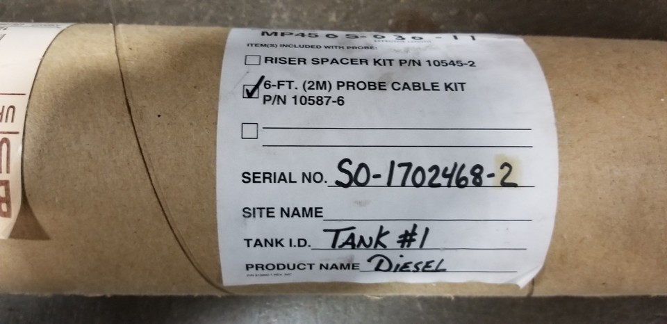 PNEUMERCATOR MP450S-030-11 FUEL Level Gauging Probe, BULK STORAGE TANK ...