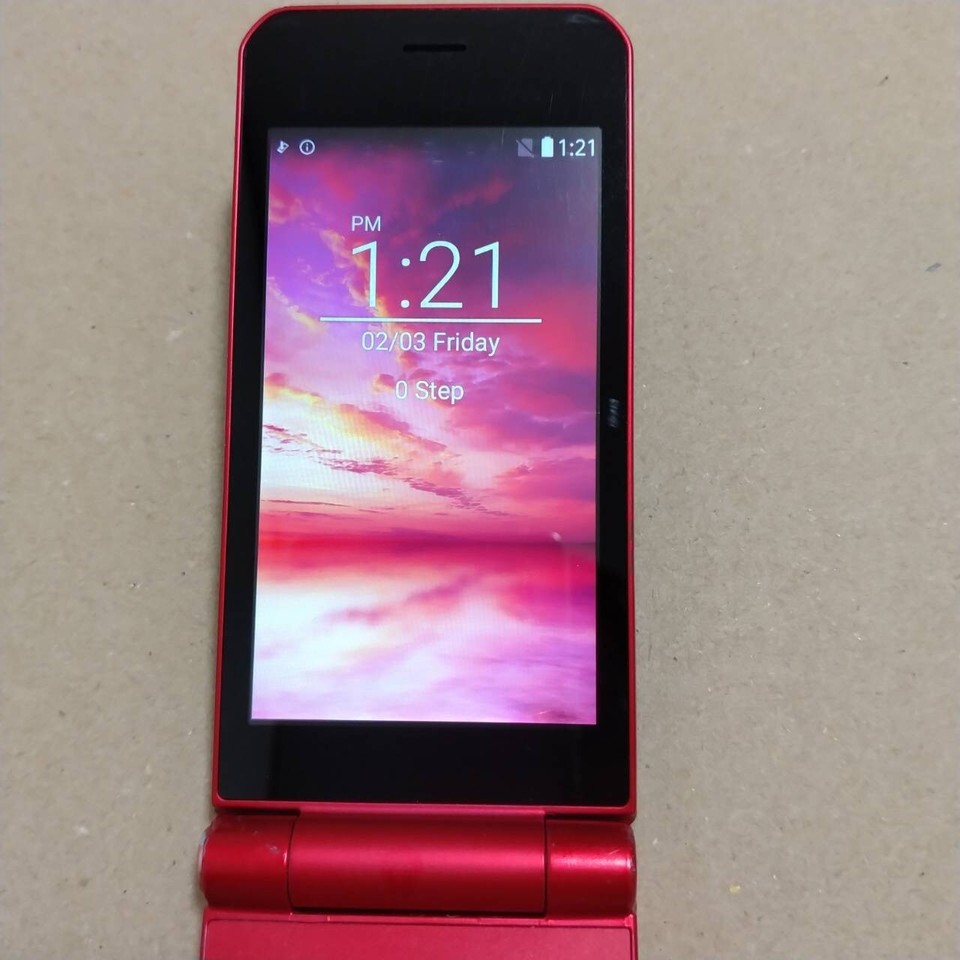 Fujitsu arrows Keitai F-03L Docomo SIM unlocked Red Android flip phone ...