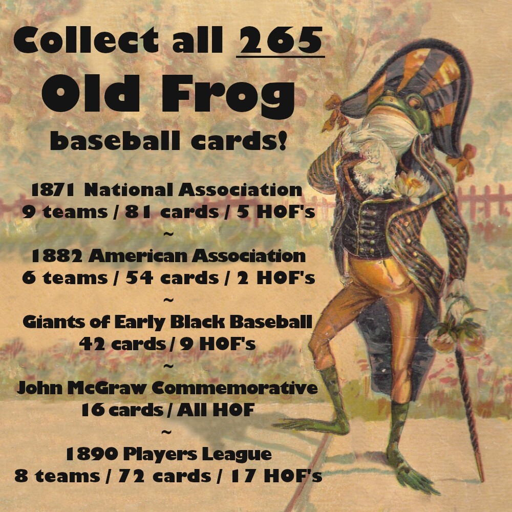 OLD FROG 1882 Cincinnati Reds 9 card 1 HOF set American Association ...
