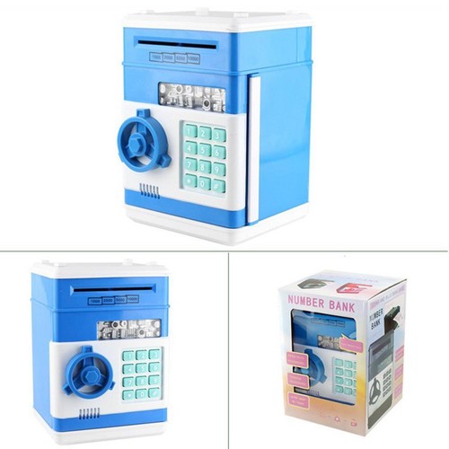 Automatic Electronic Piggy Bank Cash Coin ATM Password Money Safe ...
