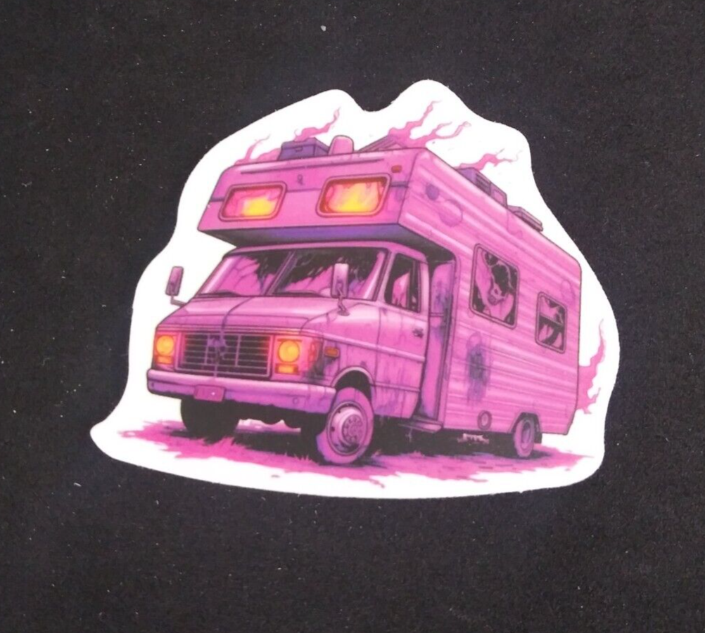 Spooky Camping RV Purple Black Magic Sticker 1 7/8" x 2.25" | eBay