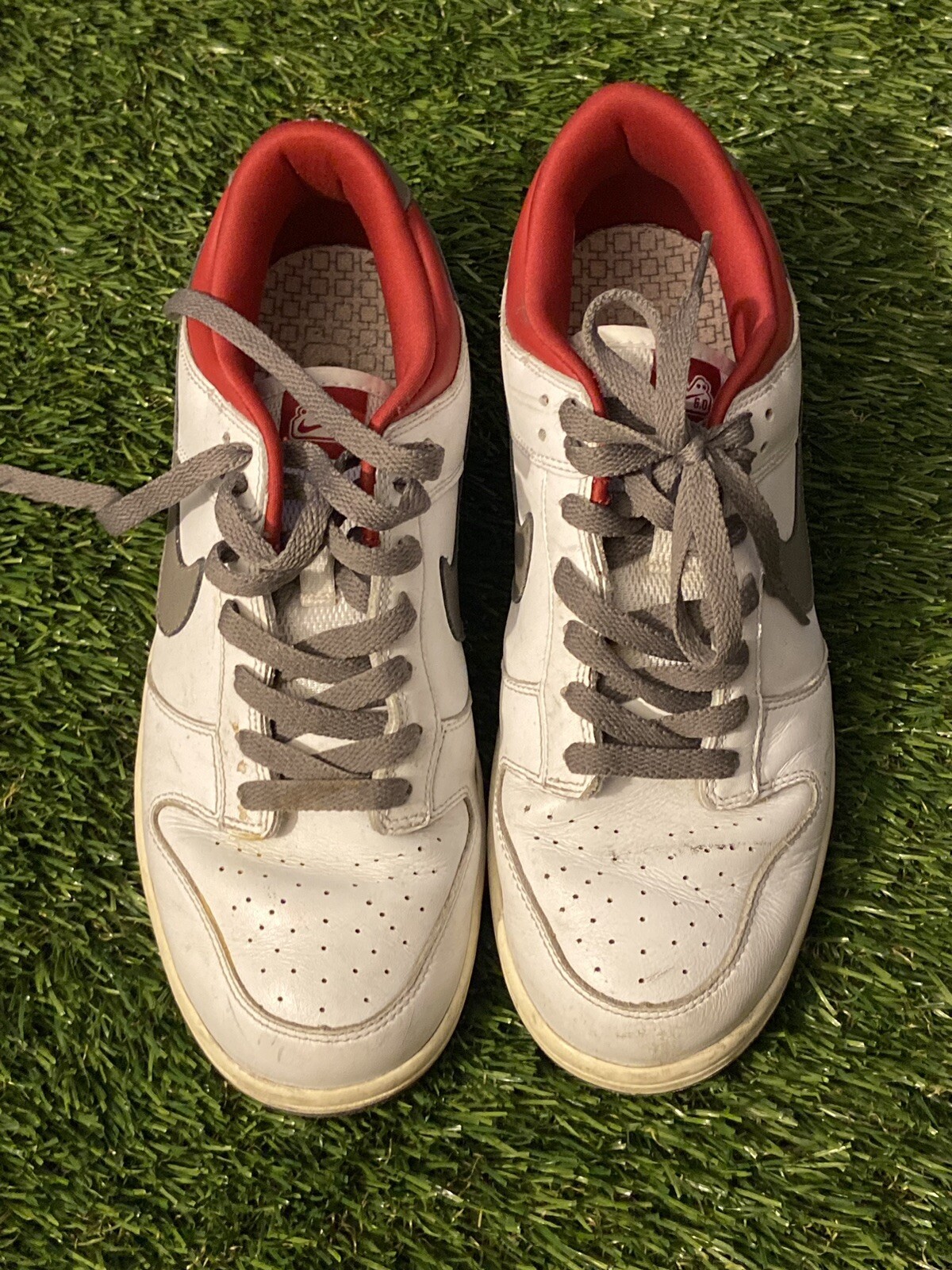 Size 10.5 - Nike Dunk Low White Soft Grey for sale online | eBay