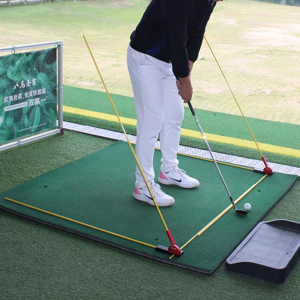 Golf Swing Trainer with 3 Alignment Sticks Portable Golf Training Aid ...