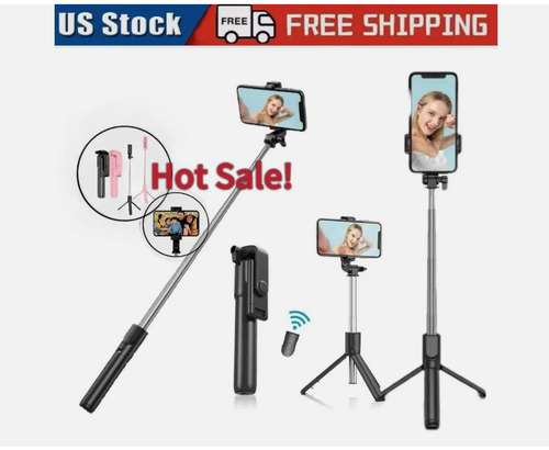 Extendable Selfie Stick Monopod Tripod for Cell Phone W/Bluetooth ...