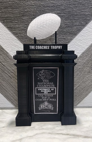 2012 ALABAMA CRIMSON TIDE b.c.s Football Championship Replica 3D ...