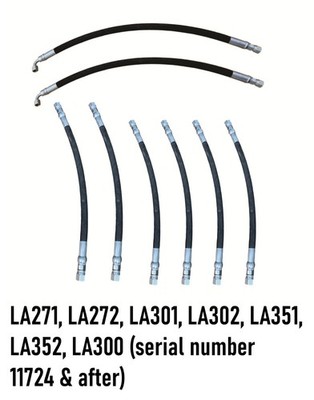 Front Loader Boom & Bucket Hose Kit for Kubota LA271 LA272 LA301 LA302 ...