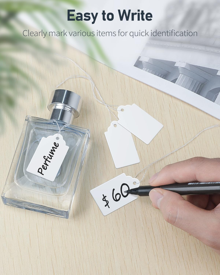 200 Pcs Price Tags 1.8 Inch Writable Price Labels White Price Display ...