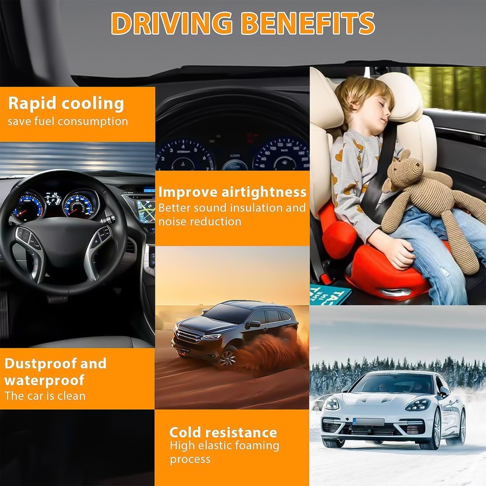 10FT Rubber Seal Strip Trim Car Windshield Door Back Window Glass Edge ...