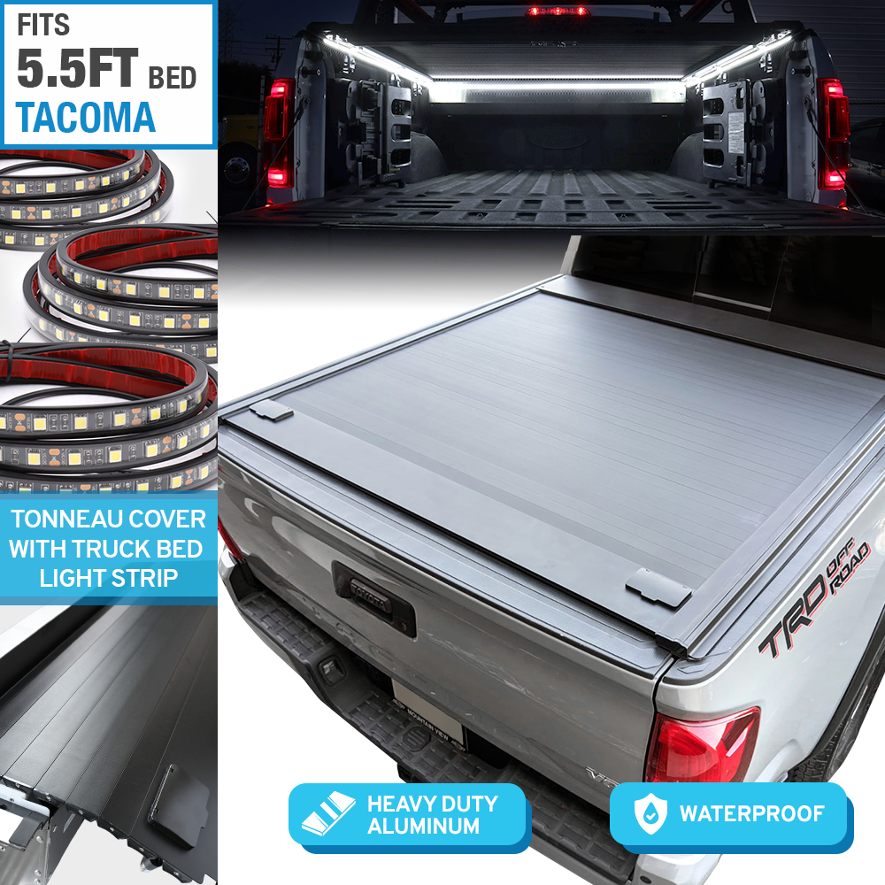 Aluminum Retractable Tonneau Cover For 16-21 Tacoma 5ft Truck Bed W ...
