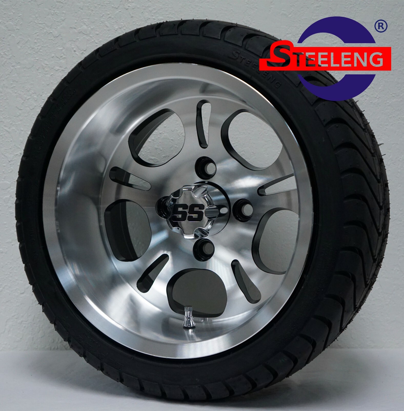 Golf Cart 12" Lightside Wheels and 215/35-12 DOT Low Profile Tires (Set ...