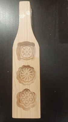 Hand-carved wooden date, pistachio and walnut maamoul mold, 3 shapes ...