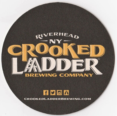 Crooked Ladder Brewing Co Beer Coaster Riverhead NY | eBay